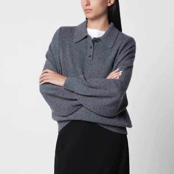 LISA YANG Graphite Etta Cashmere Sweater
