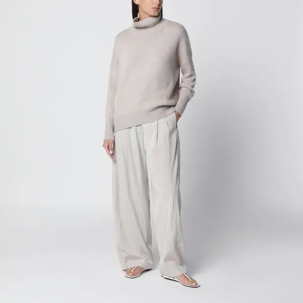 LISA YANG Heidi Sweater In Sand Cashmere