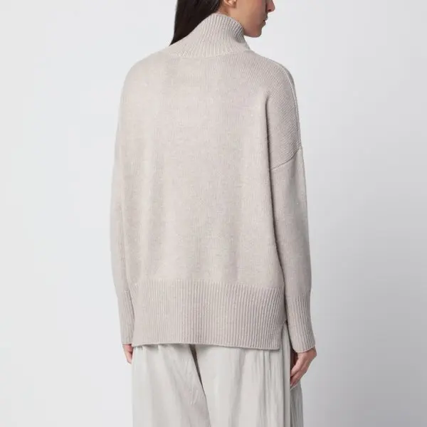 LISA YANG Heidi Sweater In Sand Cashmere