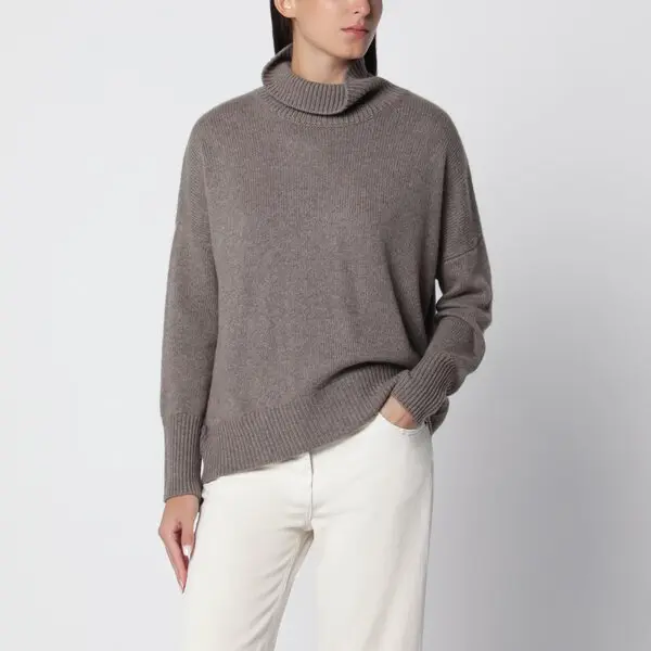 LISA YANG Turtleneck Sweater Heidi In Truffle Cashmere