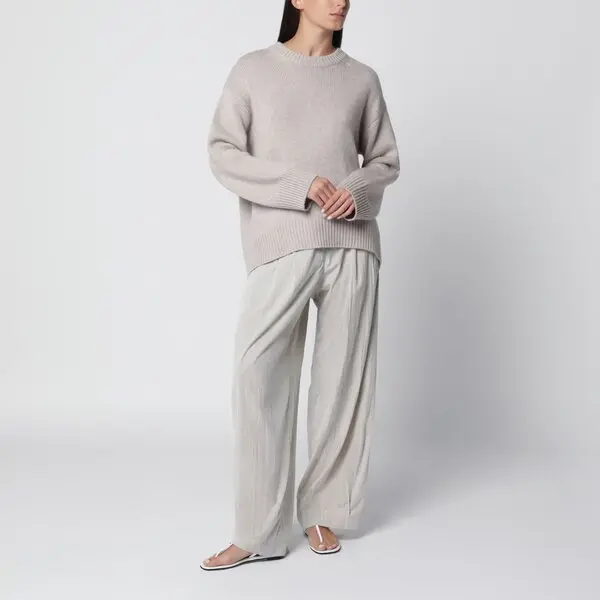LISA YANG Noor Cashmere Crewneck Sweater - Beige