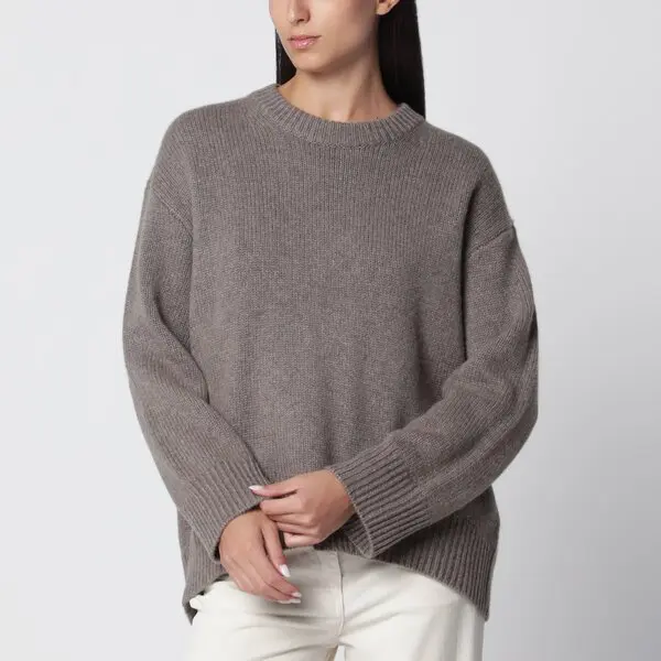 LISA YANG Noor Crew-neck Cashmere Sweater In Truffle - Brown