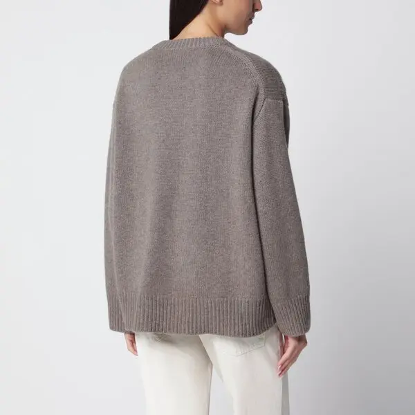LISA YANG Noor Crew-neck Cashmere Sweater In Truffle