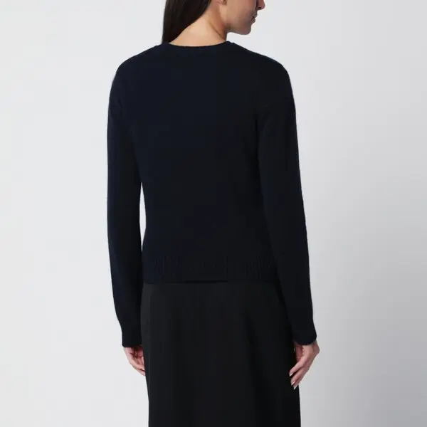 LISA YANG Mable Crew-neck Sweater In Navy Cashmere