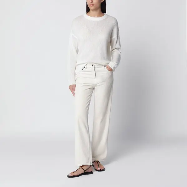 LISA YANG Cream Lova Cashmere And Silk Sweater