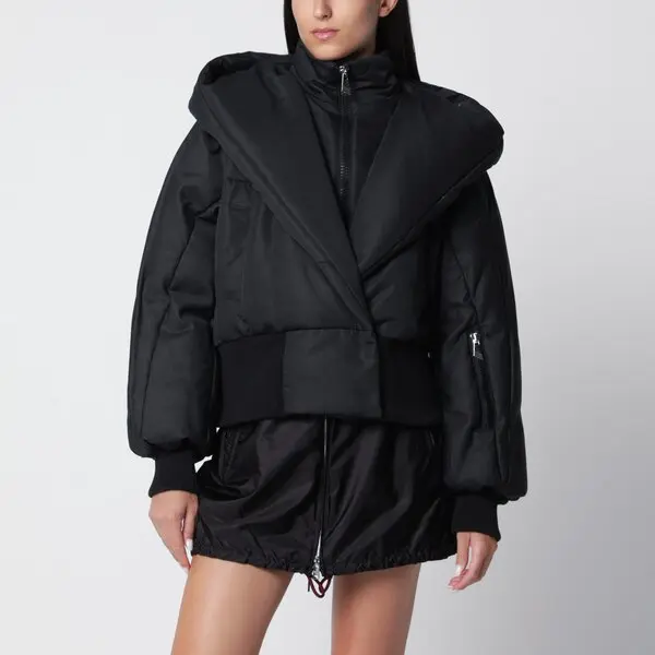 Attico Quilted Cotton-blend Puffer Jacket - Black