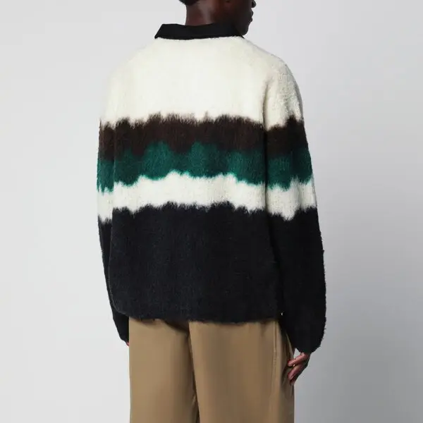 Sacai Multicolour Gradient Striped Polo Sweater