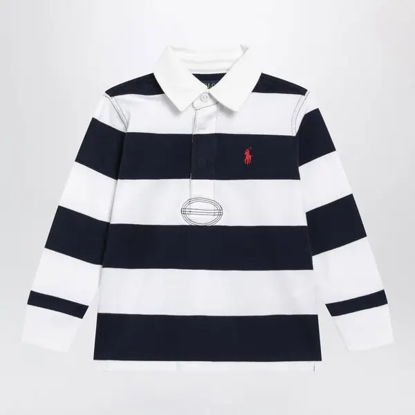 Polo Ralph Lauren Striped Cotton Long Sleeve Polo Shirt - White