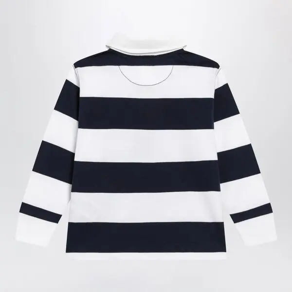 Polo Ralph Lauren Striped Cotton Long Sleeve Polo Shirt - White