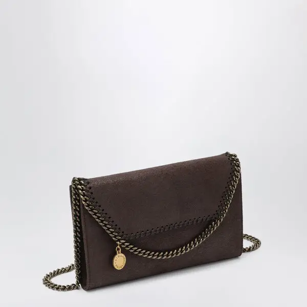 Stella McCartney Mahogany Falabella Chain Wallet - Brown