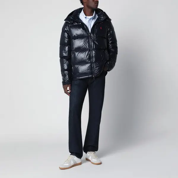 Polo Ralph Lauren Navy Glossy-finish Nylon Down Jacket