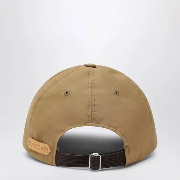 JW Anderson Baseball Cap In Waxed Cotton - Beige