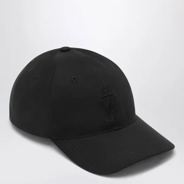 JW Anderson Waxed Cotton Baseball Cap - Black