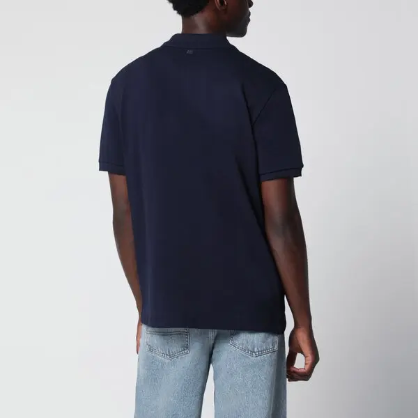 AMI Paris Midnight De Coeur Polo Shirt - Blue