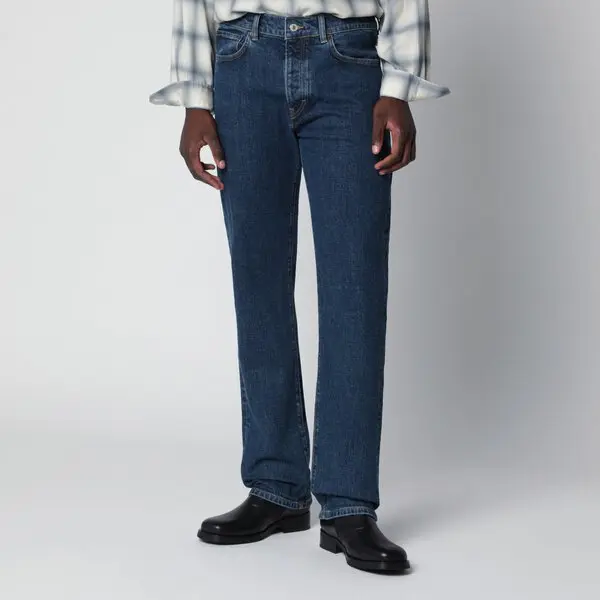 JEANERICA Vintage-effect Dark Wash Denim Jeans