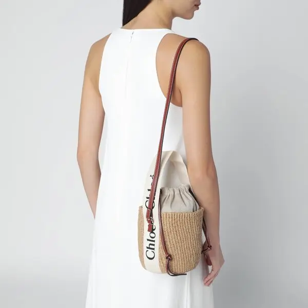 Chloé Small Woody Raffia Bucket Bag