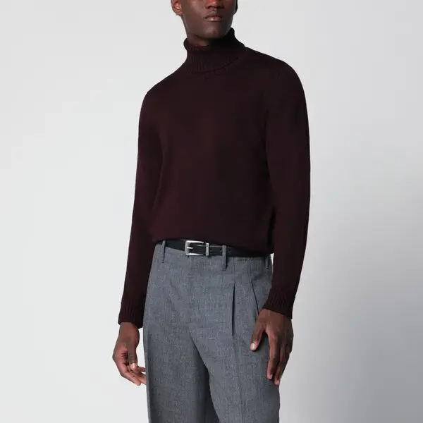 DRUMOHR Navy Wool Turtleneck Sweater