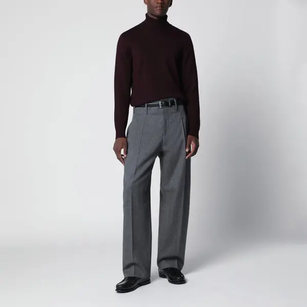 DRUMOHR Navy Wool Turtleneck Sweater