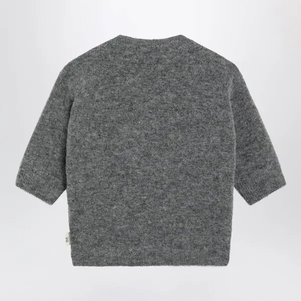 DOUUOD Short-sleeve Alpaca Blend Sweater