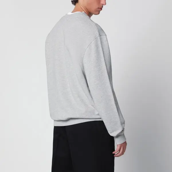 AMI Paris De Coeur Crewneck Sweatshirt - Grey