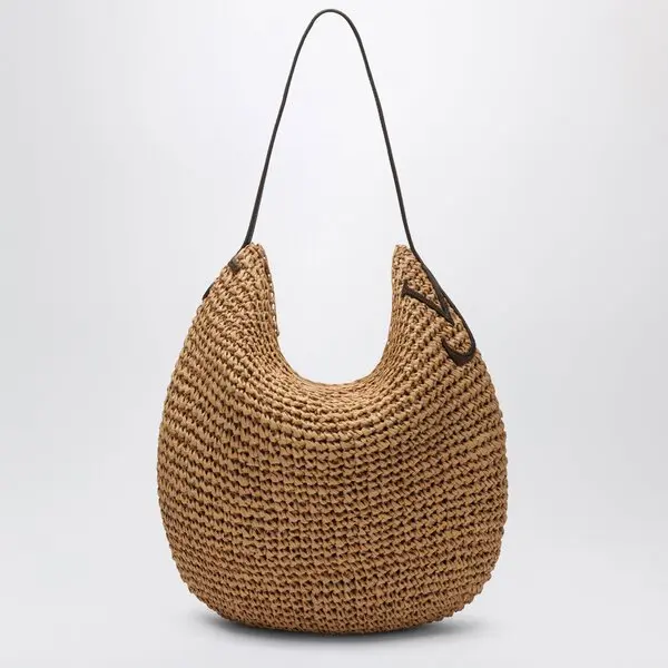 JW Anderson Large Bulb Bag In Natural Raffia