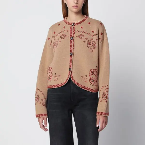 Alanui Multicoloured Wool Jacquard Bandana Jacket
