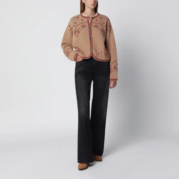 Alanui Multicoloured Wool Jacquard Bandana Jacket