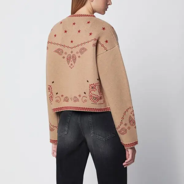 Alanui Multicoloured Wool Jacquard Bandana Jacket