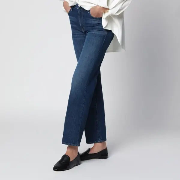 MOTHER The Lil Kick It Jeans In Dark Washed Denim