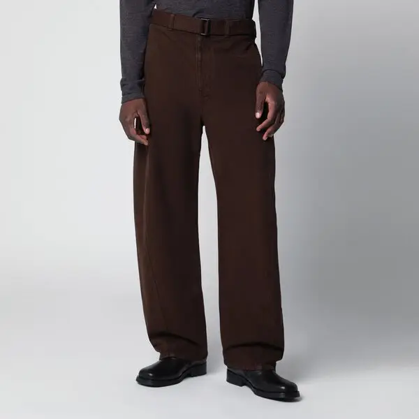 LEMAIRE Wide-leg Cotton Denim Trousers With Belt