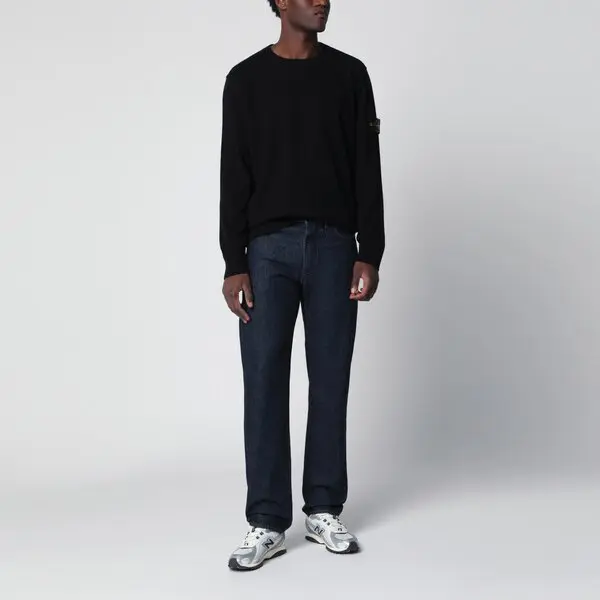 Stone Island Regular Straight Jeans In Rinsed Denim