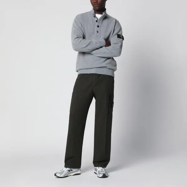 Stone Island Loose Fit Cotton Ripstop Cargo Trousers