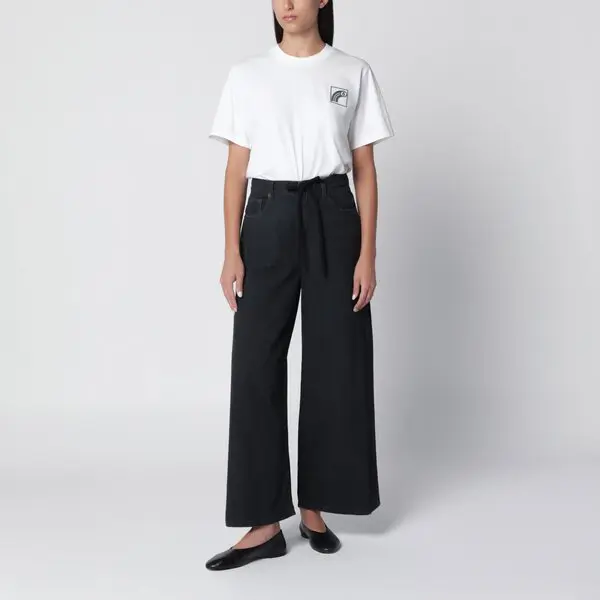 MAISON MARGIELA Wide-leg Cropped Jeans In Washed Denim