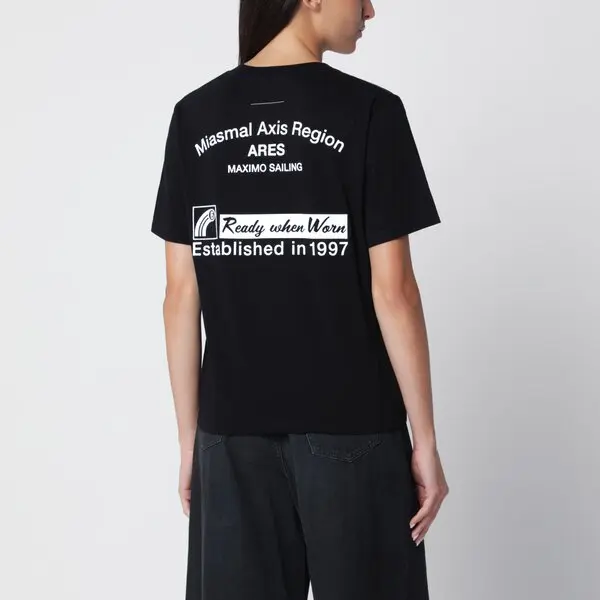 MAISON MARGIELA Cotton Jersey T-shirt With Graphic Print - Black