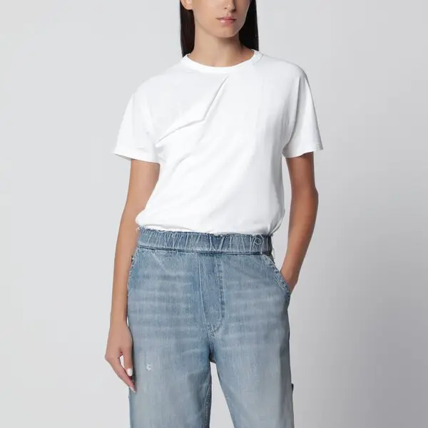 MAISON MARGIELA Cotton Jersey T-shirt With Distressed Detail - White