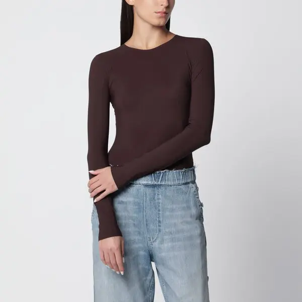MAISON MARGIELA Long Sleeve Bodysuit - Brown