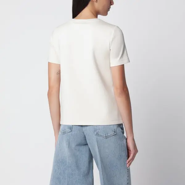 Max Mara Cotton-blend T-shirt With Embroidered Logo