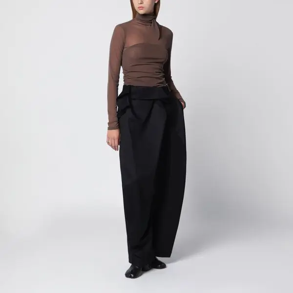 JW Anderson Wool Trousers With Turned-up Waist