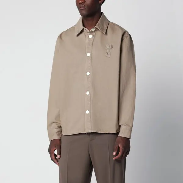 AMI Paris Taupe De Coeur Shirt