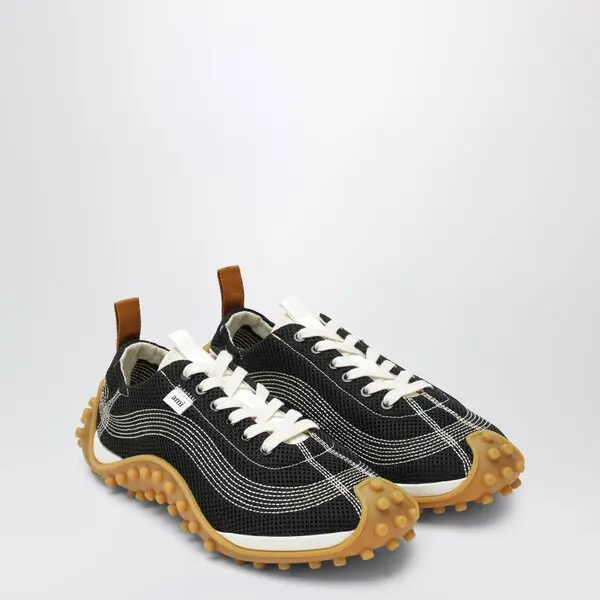 AMI Paris Ivory Mesh Mirage Trainers