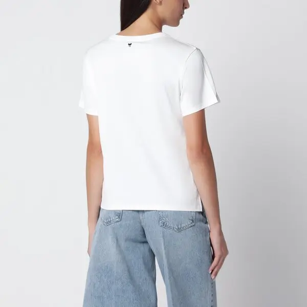 Max Mara Cotton Jersey T-shirt With Embroidered Graphic