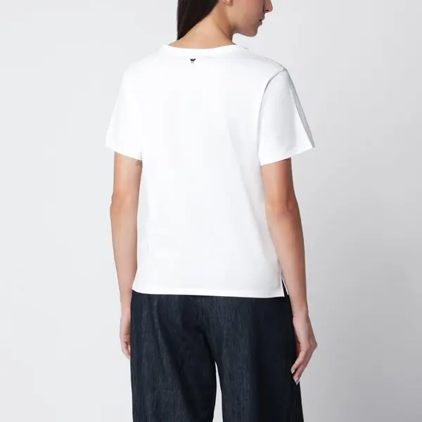 Max Mara Cotton Jersey T-shirt With Floral Graphic