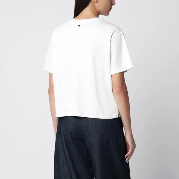 Max Mara Embroidered Cotton T-shirt - Beige