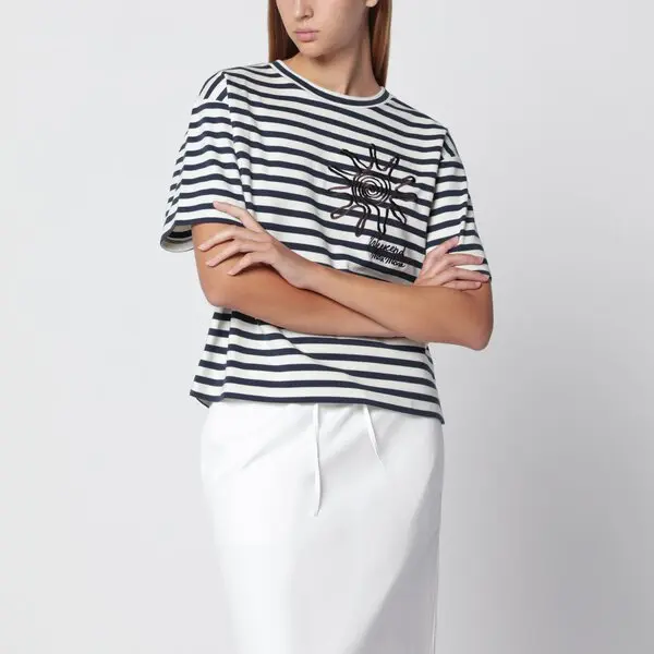 Max Mara Striped Cotton T-shirt - White