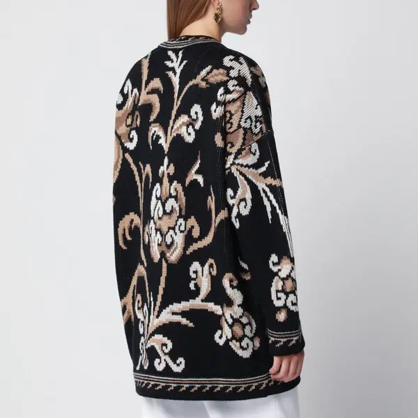 Etro Wool Jacquard Cardigan