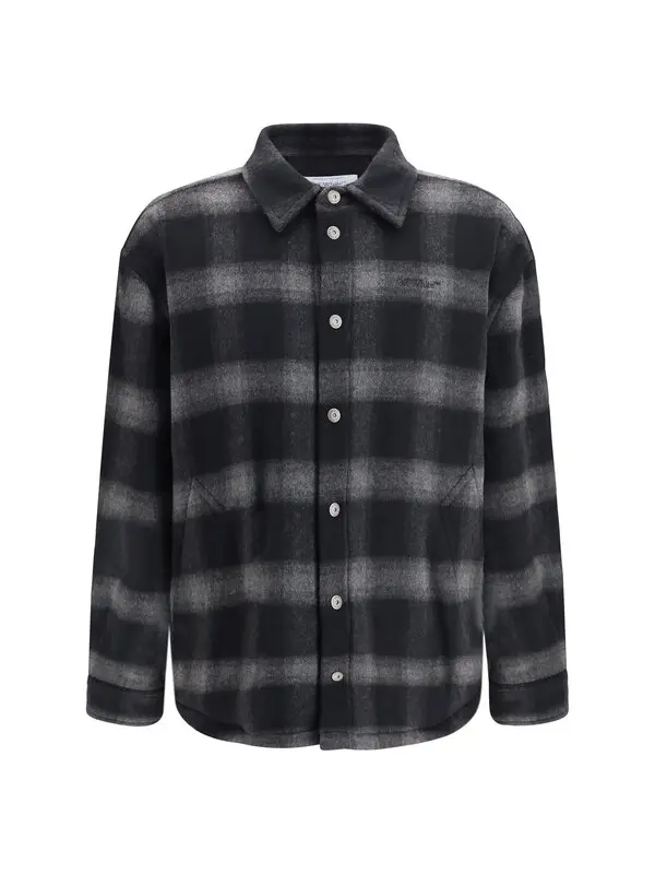 Off-White Padded Flannel Jacket - Black