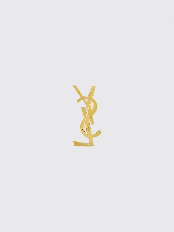 Saint Laurent Monogram Jewel Brooch In -tone Brass