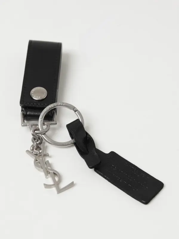 Saint Laurent Leather Keyring With Charm