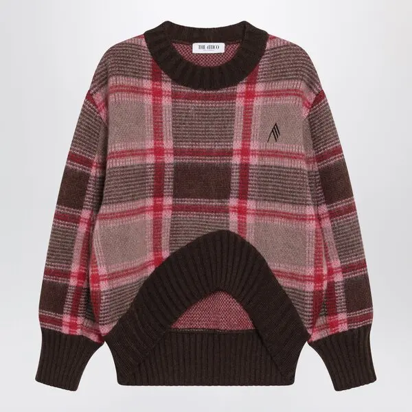 Attico Mohair-blend Sweater With Check Pattern - Multicolor