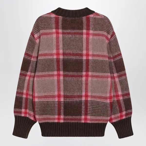 Attico Mohair-blend Sweater With Check Pattern - Multicolor